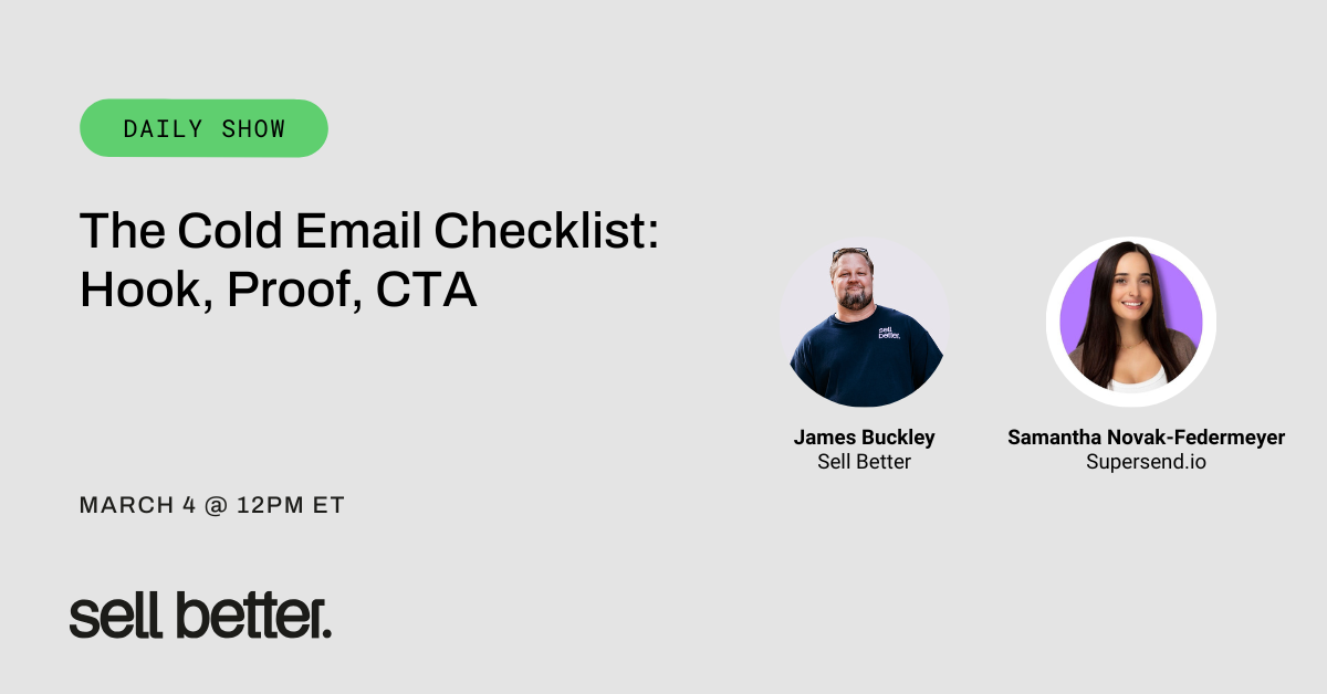 The Cold Email Checklist: Hook, Proof, CTA